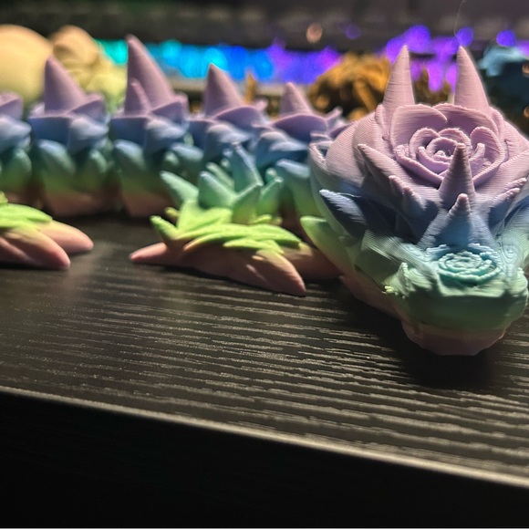 Toys | Caspian The Fully Articulated Rose Dragon 3d Print | Poshmark